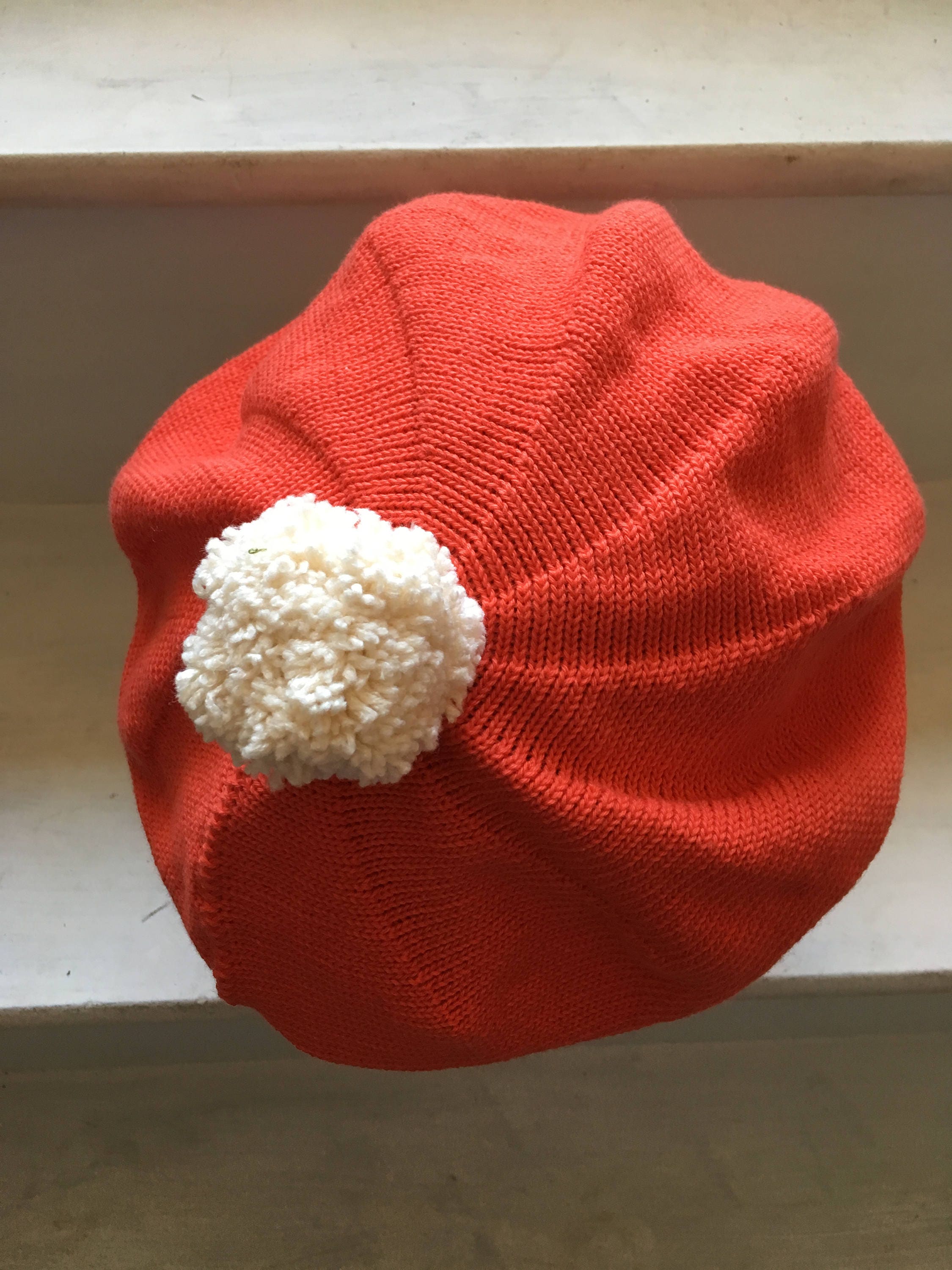Orange Cotton Beret Scarlet Beret Women's Orange Beret - Etsy