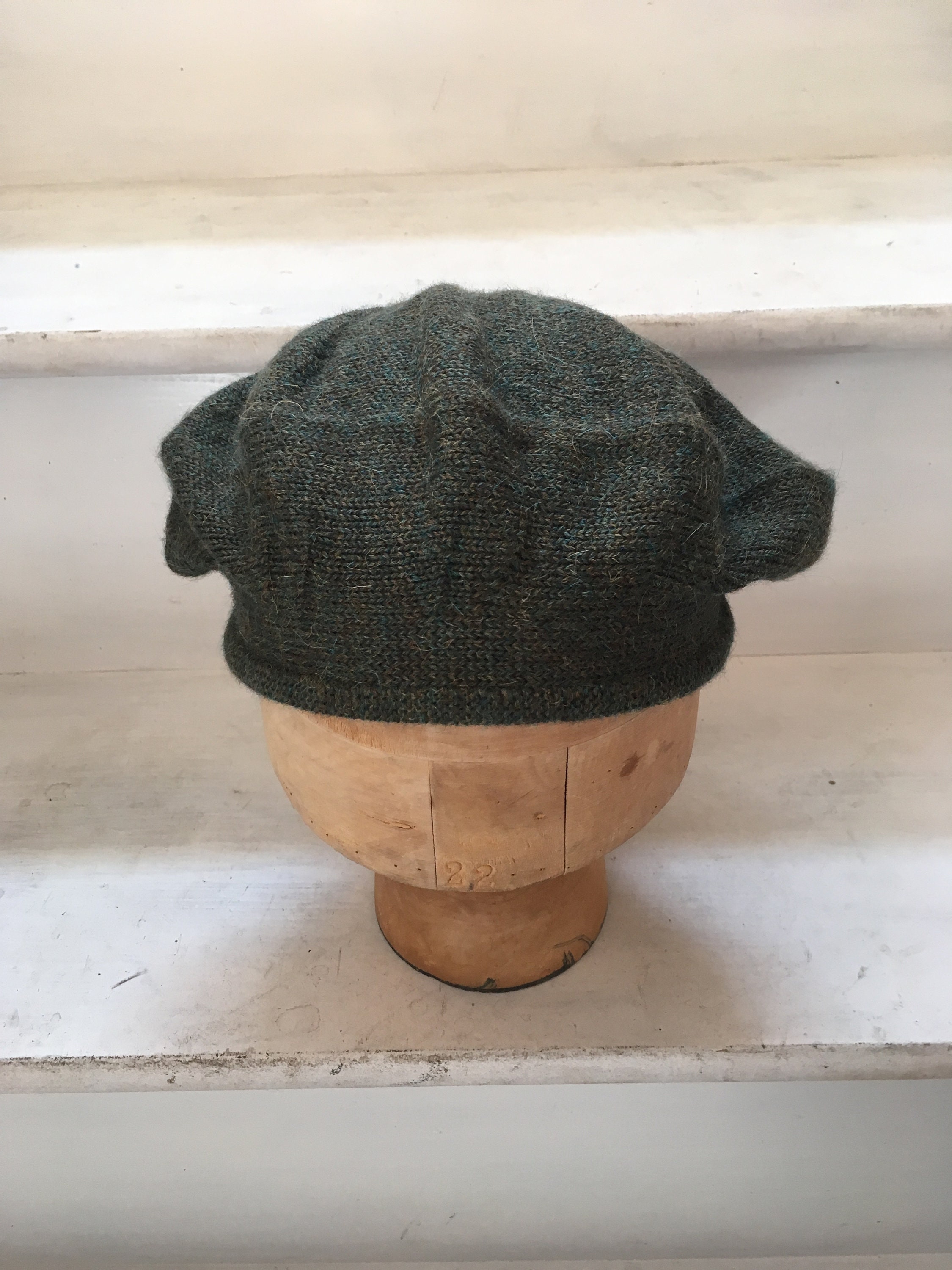 Dark Green Tam Green Scottish Bonnet Green Knit Beret Green | Etsy