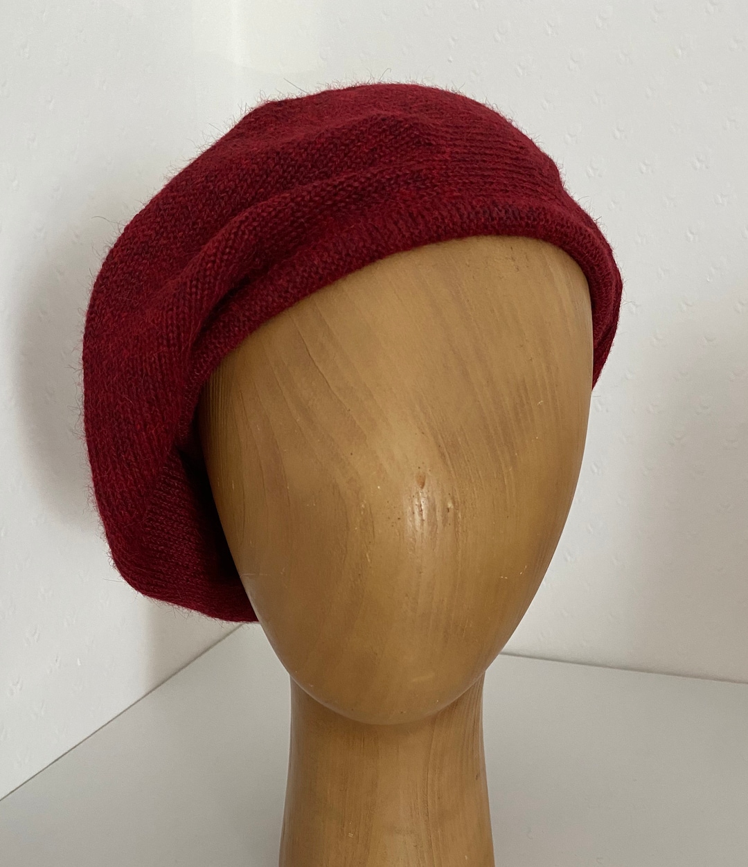 Maroon Highlander Tam, Red Scottish Bonnet, Cherry Red Alpaca Tam, Men ...