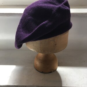 Purple Alpaca Beret, Purple Knitted Beret, Purple Tam, Violet Beret ...