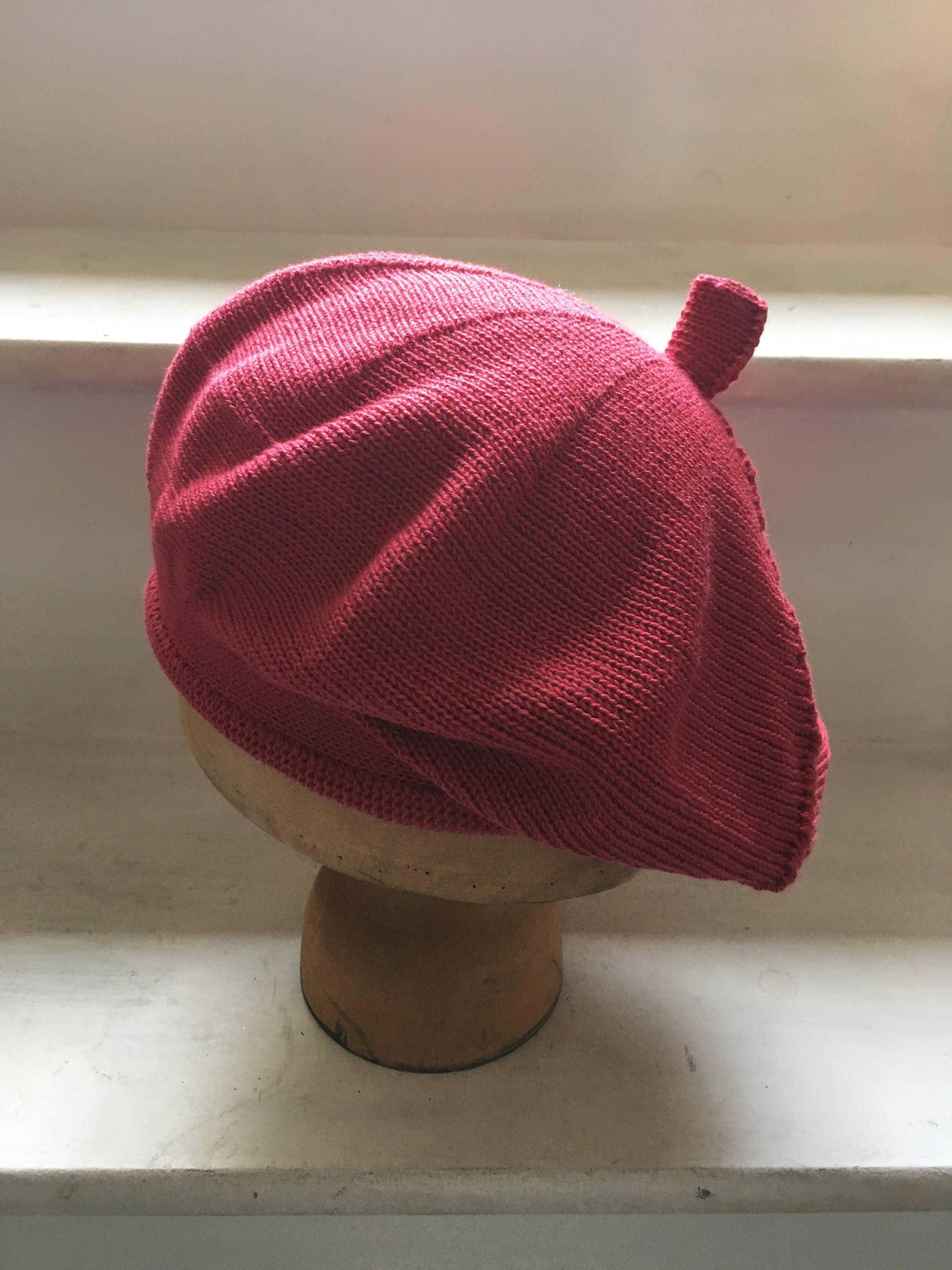 Red Cotton Beret Raspberry Beret Red Cotton Tam Vegan - Etsy UK