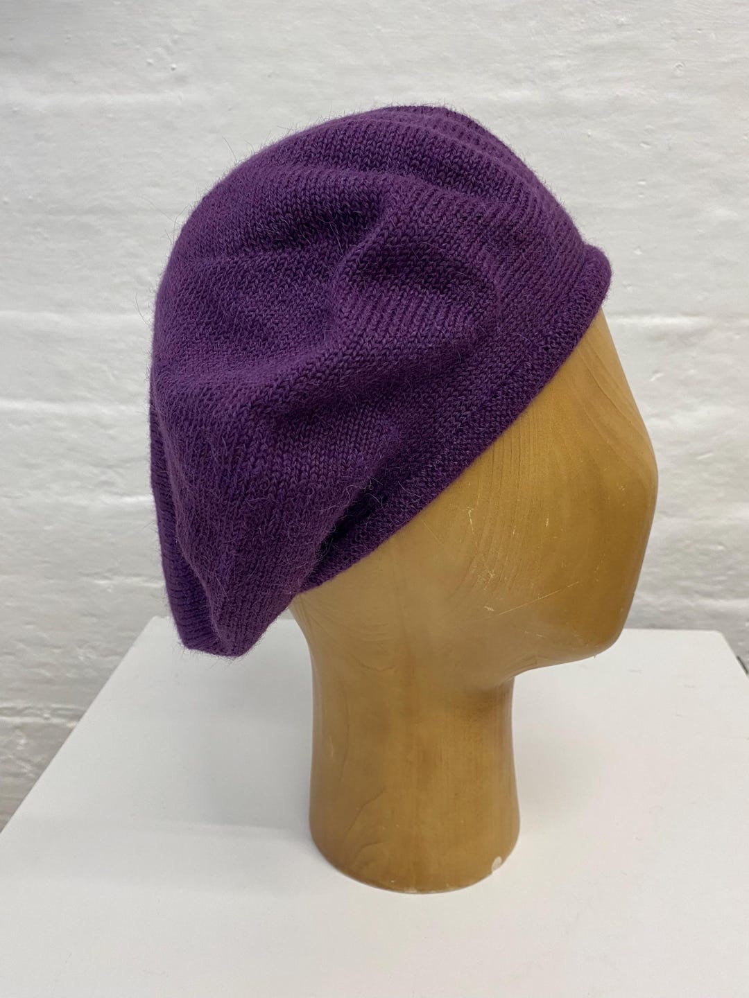 Purple Alpaca Beret, Purple Knitted Beret, Purple Tam, Violet Beret ...