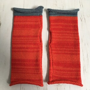 Red Cotton Gloves, Red Fingerless Gloves, Cotton Knit Gloves, Red Vegan ...