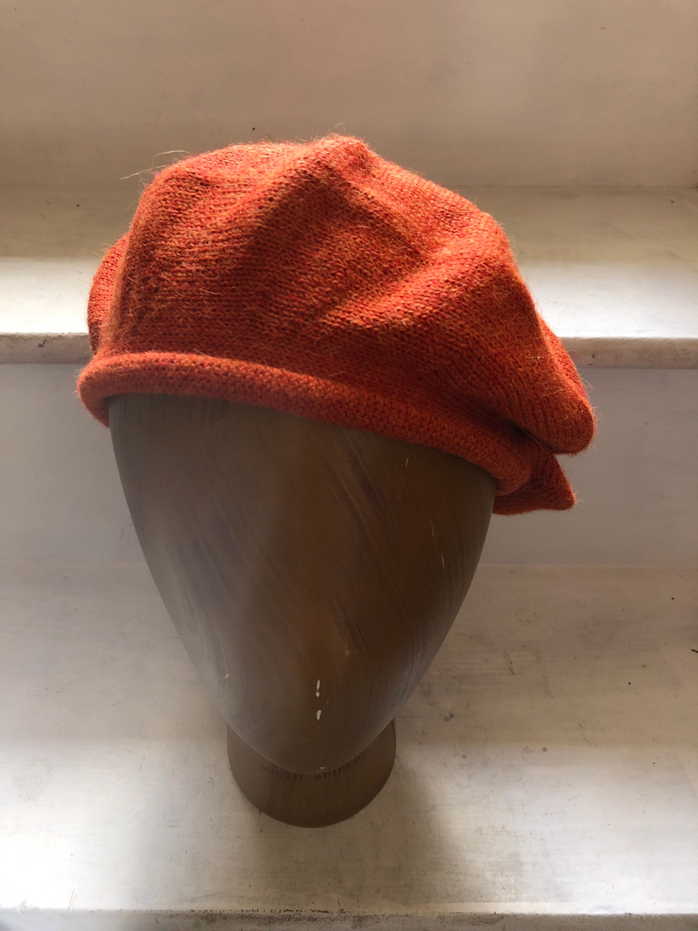 Burnt Orange Beret Rust Alpaca Tam Warm Orange Knitted Tam | Etsy UK