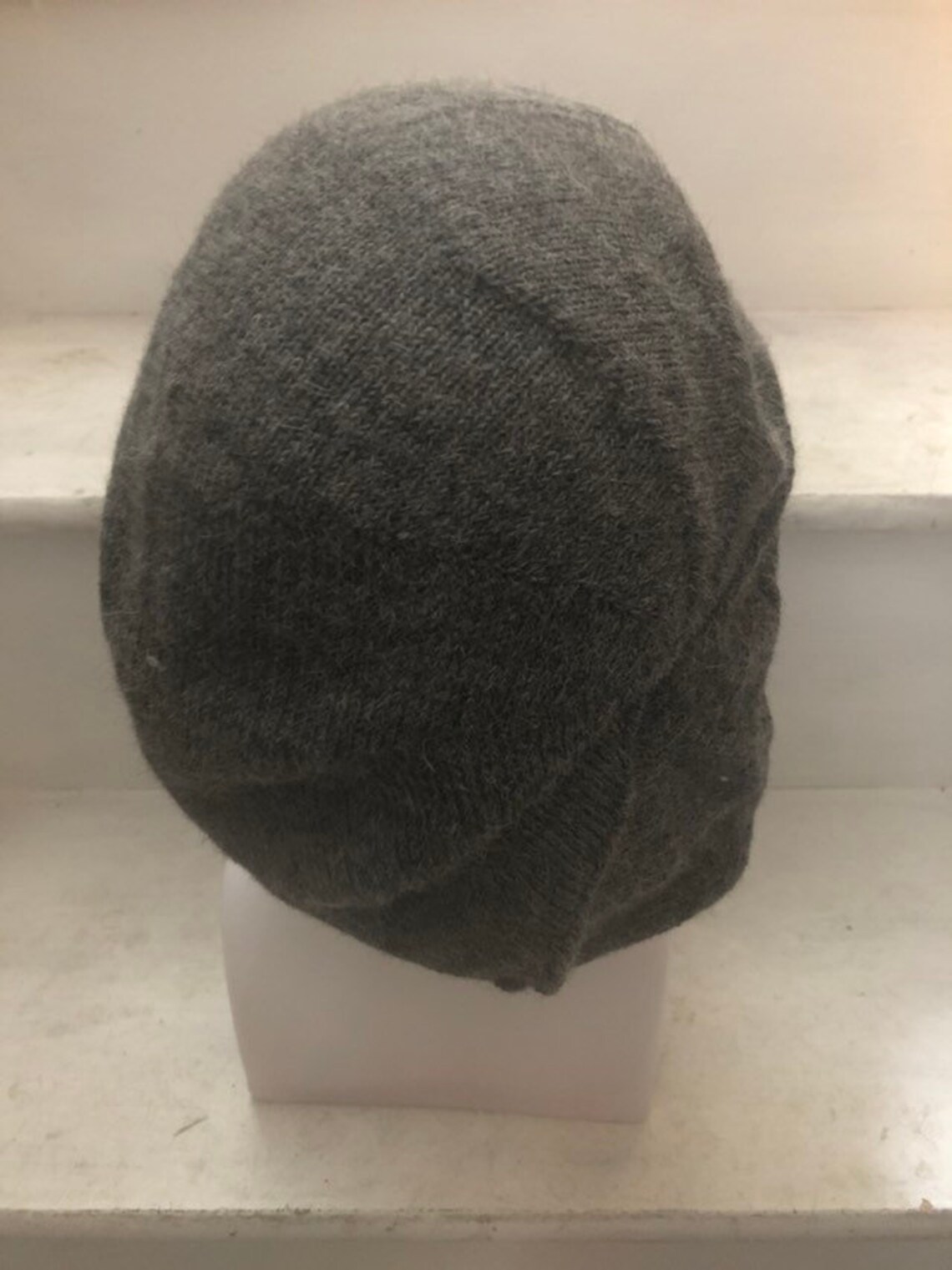 Grey Knitted Highlander Tam Grey Alpaca Scottish Bonnet - Etsy