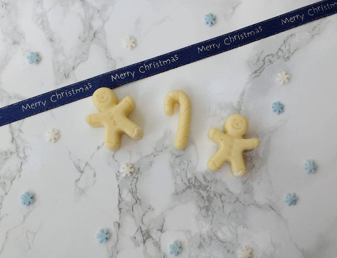 Belgian Chocolate Christmas Shapes: Gingerbread Men & Candy Cane - Etsy