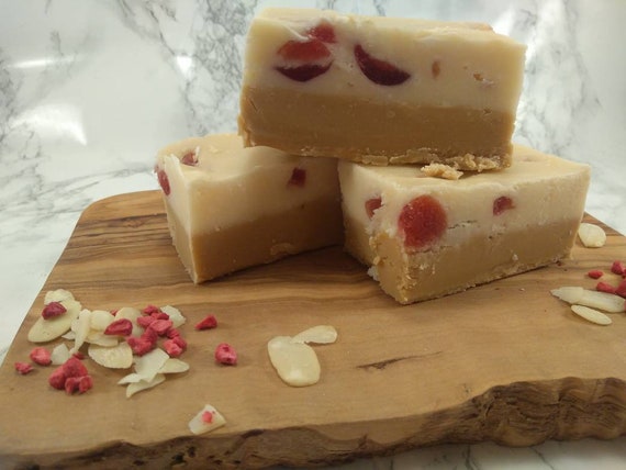 Cherry Bakewell tart fudge. Fudge block. 100g fudge block. | Etsy