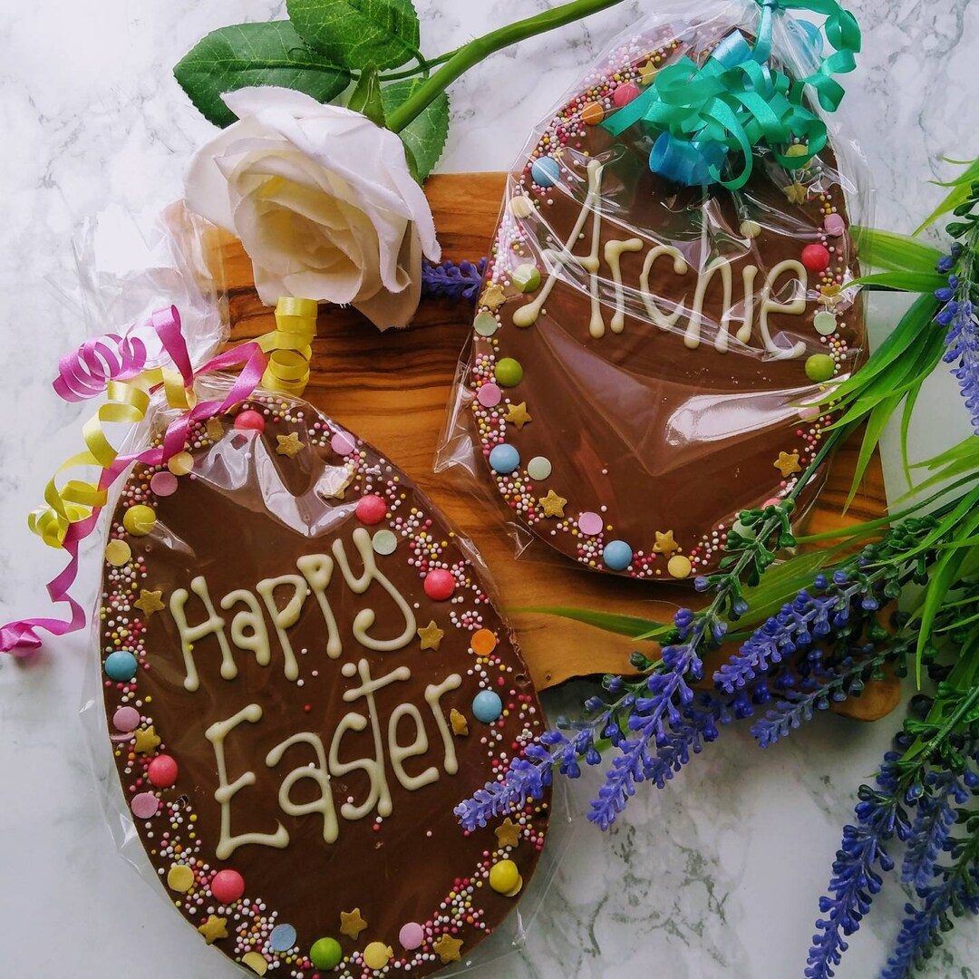 Personalised Easter Egg Plaque. Personalised Chocolate. Easter Egg ...