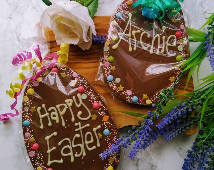 Personalised Easter Egg Plaque. Personalised Chocolate. Easter Egg ...