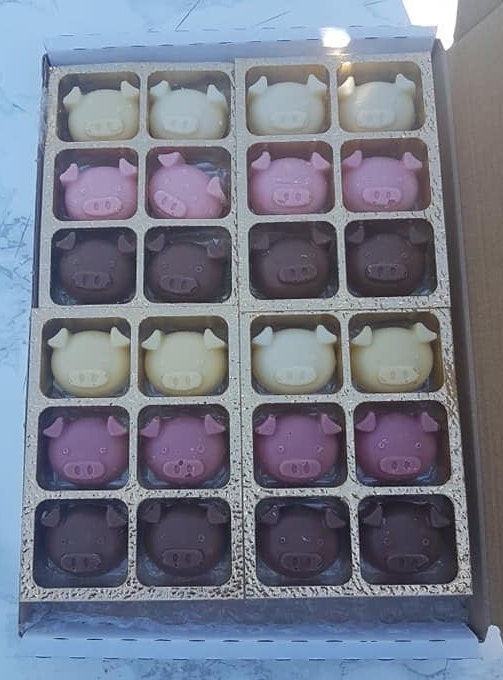 Chocolate Pig Selection - Letterbox Chocs. Chocolate Piggies - Etsy UK