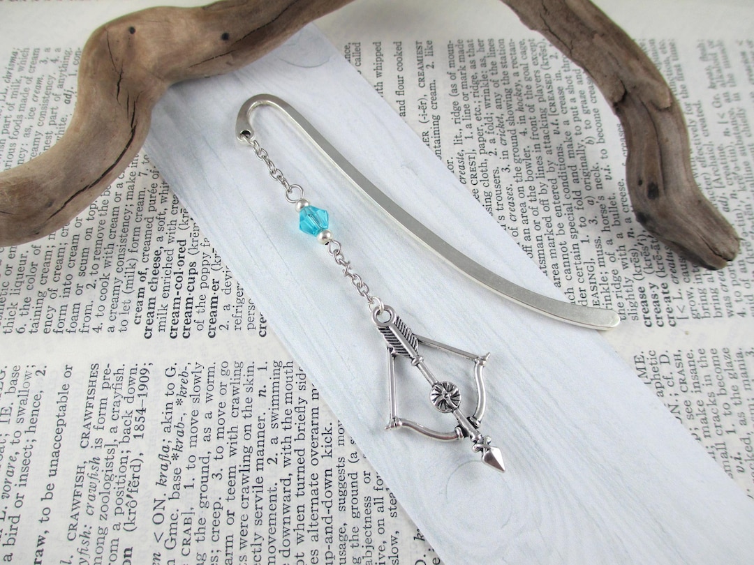 Silver Bow and Arrow Bookmark, Medieval Fantasy, Archer Accessory ...