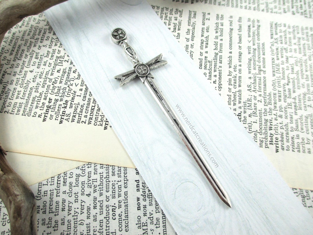 Templar Sword Bookmark Blank, Bookish Gift, Literary Accessories, Gifts for Readers, Bookworm ...