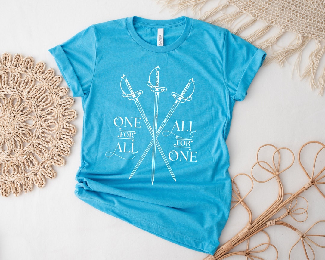 The Three Musketeers Shirt | Book Quote Shirt | All for One and One for ...