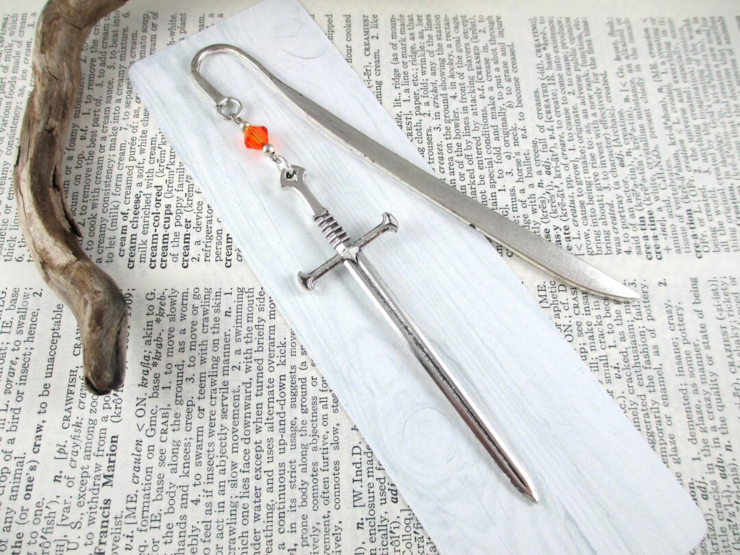 Silver Fantasy Sword Hook Bookmark, Bookish Gift, Literary Accessory ...