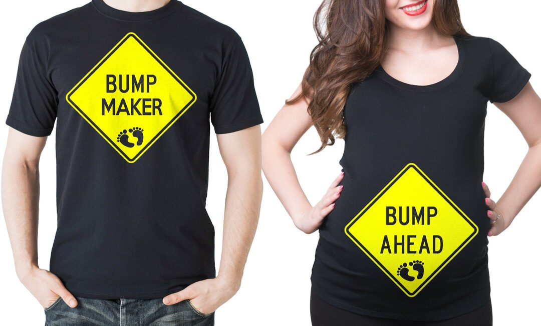 Pregnancy Bump Ahead Bump Maker T-shirt Dad Maternity - Etsy