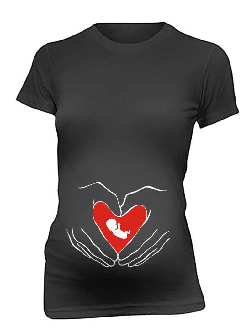 Maternity Tees Baby Heart Love T Shirt Mom Funny Maternity - Etsy