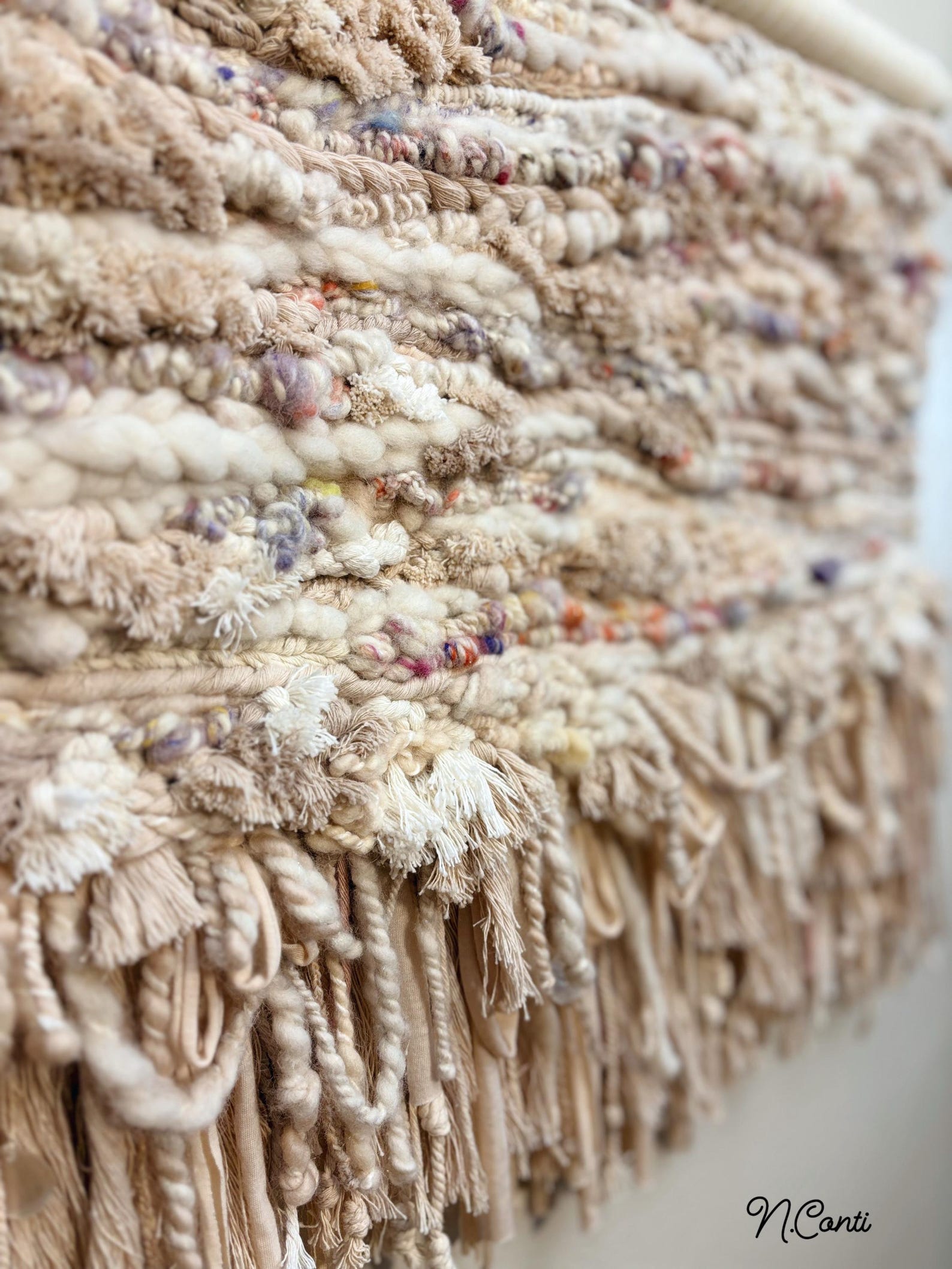 Large Woven Wall Hanging / Textured Woven Art / Woven Tapestry ...
