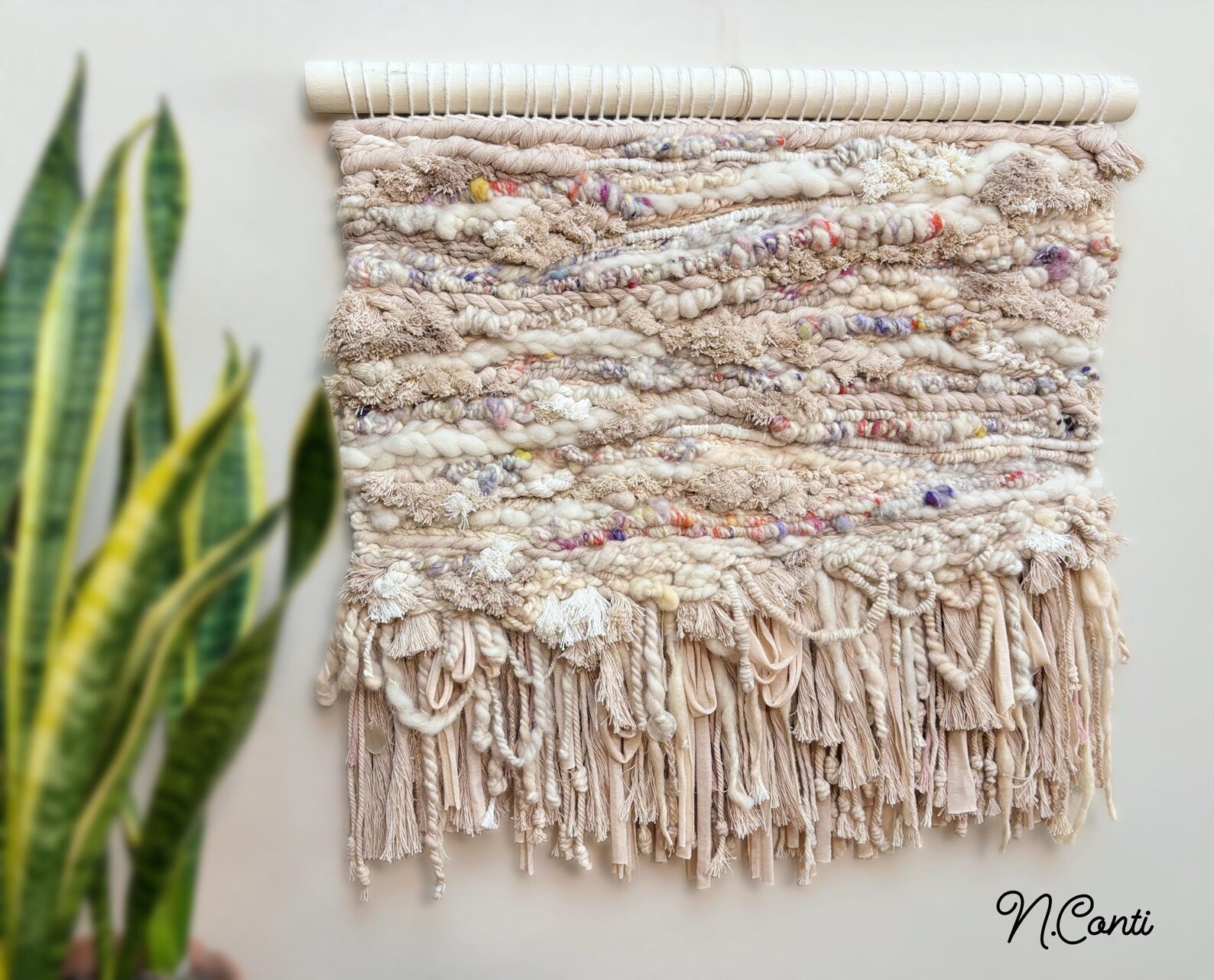 Large Woven Wall Hanging / Textured Woven Art / Woven Tapestry ...