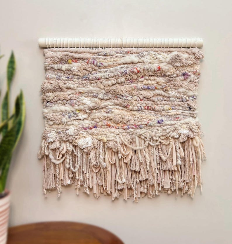 Large Woven Wall Hanging / Textured Woven Art / Woven Tapestry ...