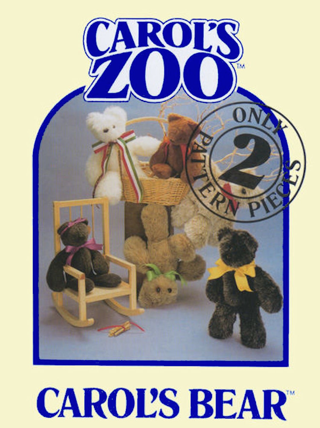 Carol's Bear 2-piece Pattern PDF by Carols Zoo - Perfect Craft Project for Beginners and Kids ...