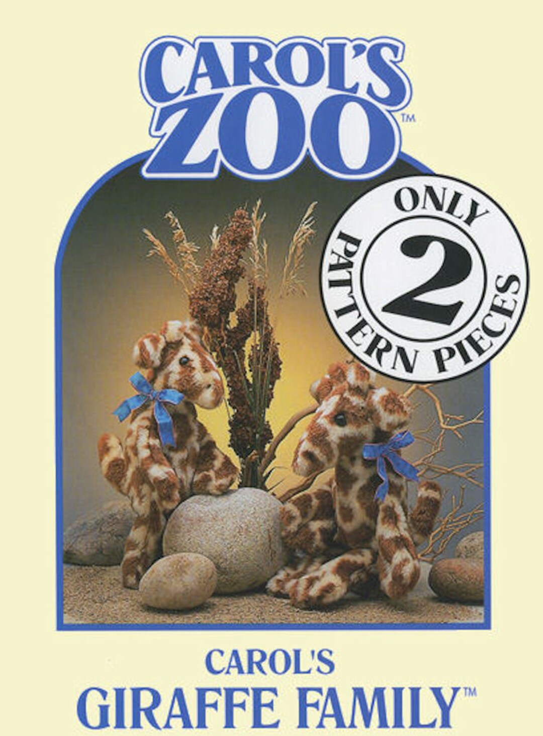 Giraffe Family 2-piece Pattern PDF by Carols Zoo - Perfect Craft Project for Beginners and Kids ...