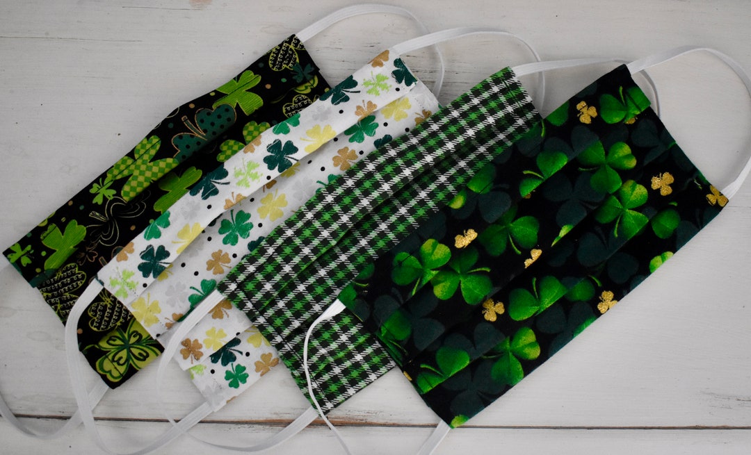 St Patricks Day Face Mask With Filter Pocket - Etsy