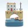 Whimsical Handcrafted Automaton With Moving Walnut Shell Boats ...