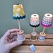 Handmade Miniature Table Lamp With Vintage Wooden Bobbin Base, Fairy ...