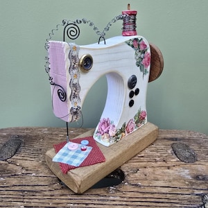 Wooden Sewing Machine Model. Miniature Sewing Machine Decoration. Love ...