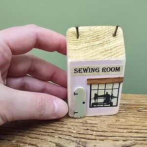 Miniature Sewing Room Shop. Wooden Sewing Shop. Sewing Ornament Gift ...