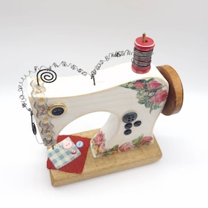 Wooden Sewing Machine Model. Miniature Sewing Machine Decoration. Love ...