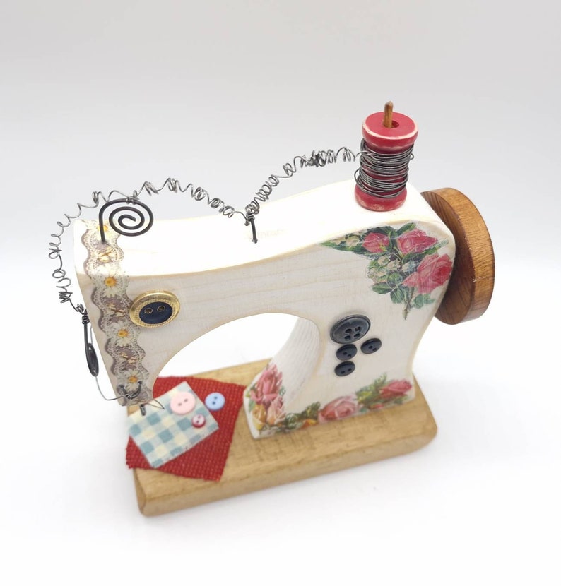 Wooden Sewing Machine Model. Miniature Sewing Machine - Etsy