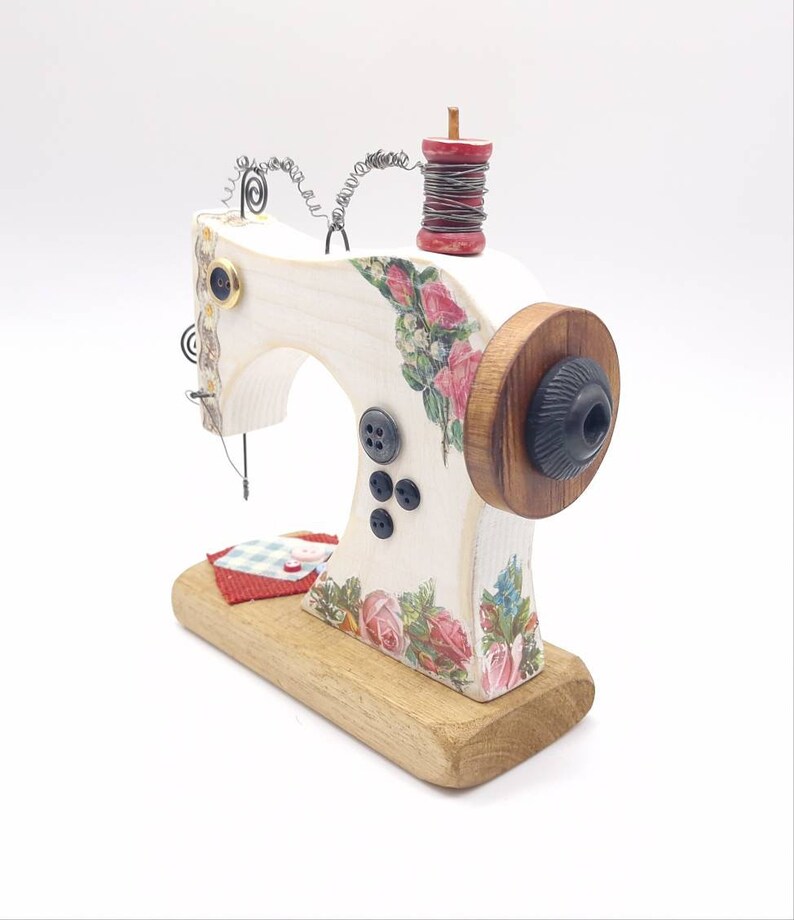 Wooden Sewing Machine Model. Miniature Sewing Machine - Etsy