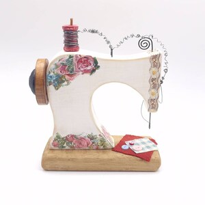 Wooden Sewing Machine Model. Miniature Sewing Machine Decoration. Love ...