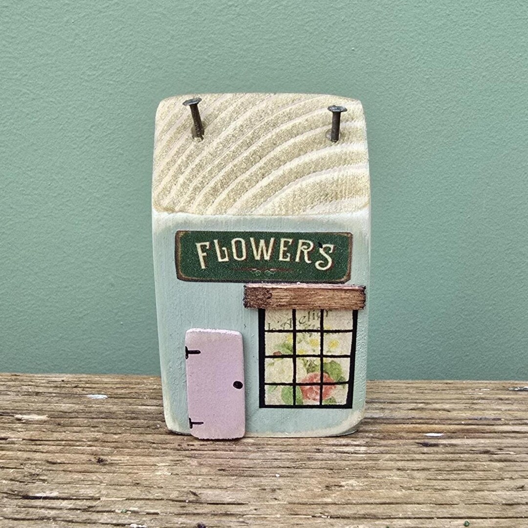 Miniature Flower Shop. Florists Shop. Little Wooden Flower Shop. Gift ...