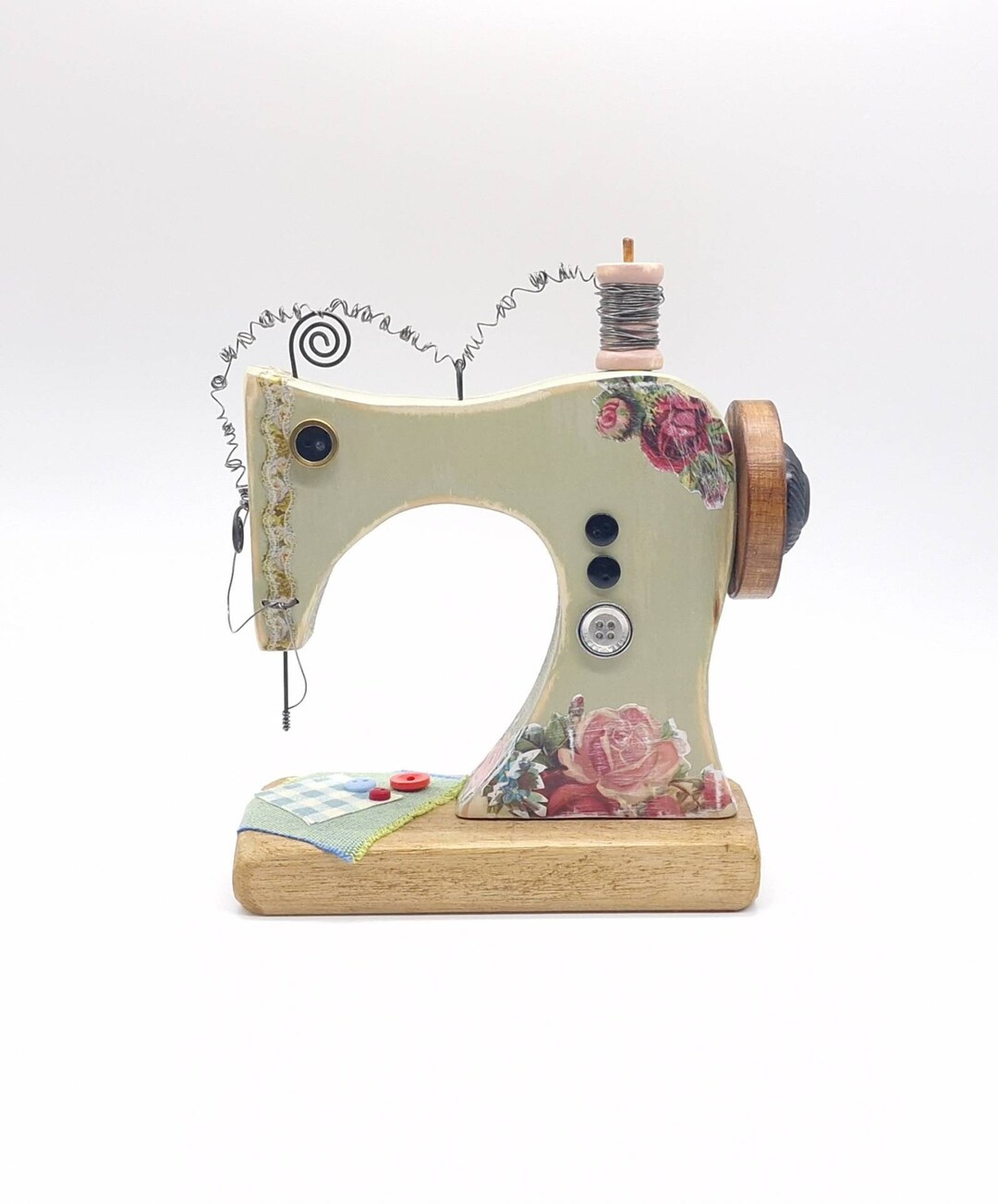 Wooden Sewing Machine Model. Miniature Sewing Machine Decoration. Love ...