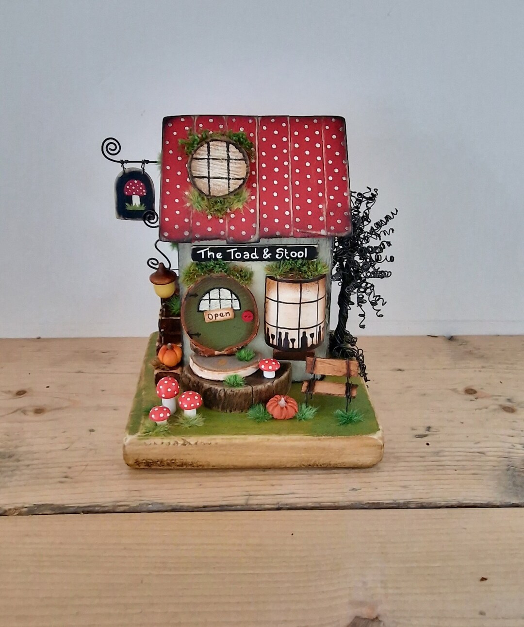 Miniature Pub Diorama. the Toad & Stool. Little Wooden Inn. Toadstool ...