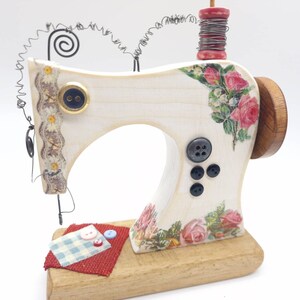 Wooden Sewing Machine Model. Miniature Sewing Machine Decoration. Love ...