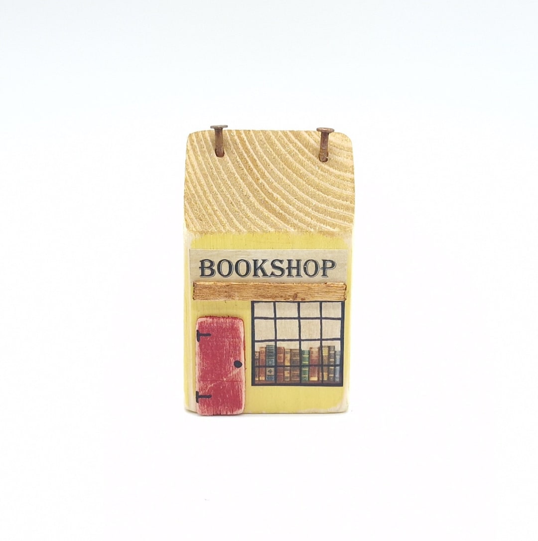 Miniature Bookshop. Wooden Book Shop Model. Gift for Book Lovers ...