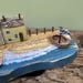 Wooden Harbour Model With Lighthouse and Boats. Little Wooden Seaside ...