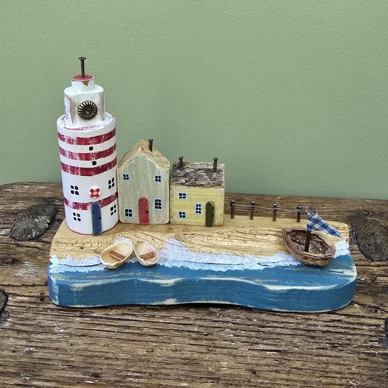 Driftwood Lighthouse - Etsy