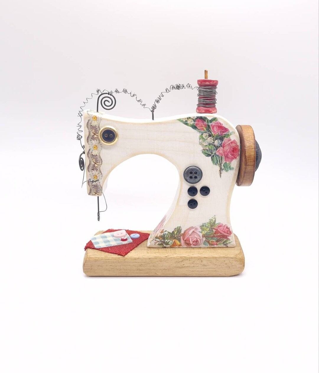 Wooden Sewing Machine Model. Miniature Sewing Machine Decoration. Love ...