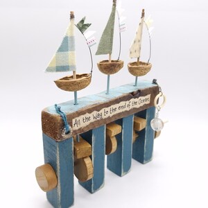 Whimsical Handcrafted Automaton With Moving Walnut Shell Boats ...
