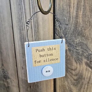 Small Hanging Wooden Sign /plaque. Magic Button. Novelty Funny Gift ...