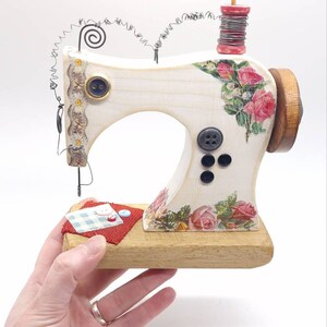Wooden Sewing Machine Model. Miniature Sewing Machine Decoration. Love ...
