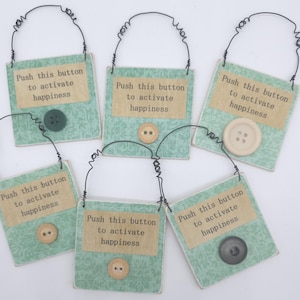 Small Hanging Wooden Sign /plaque. Magic Button. Novelty Funny Gift ...