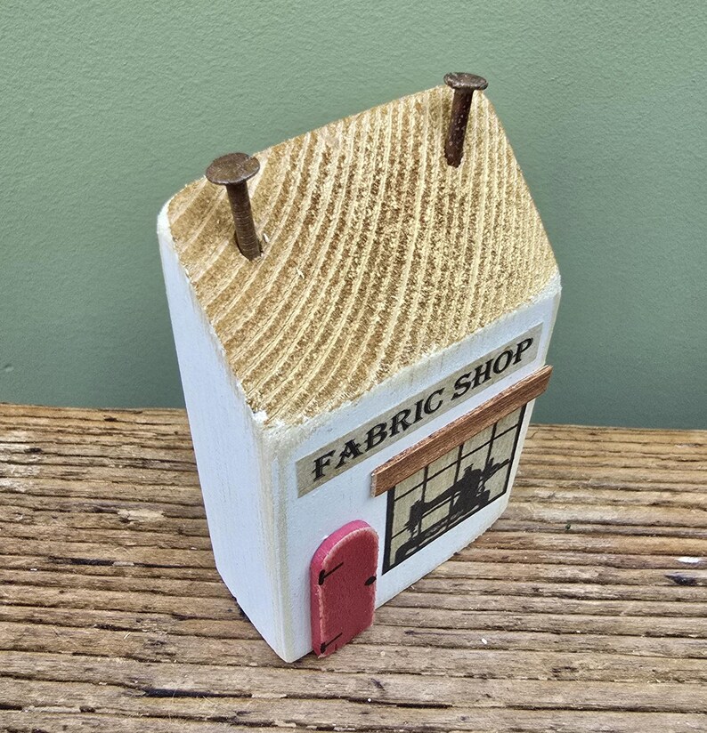 Miniature Fabric Shop. Wooden Sewing Shop. Sewing Ornament Gift ...