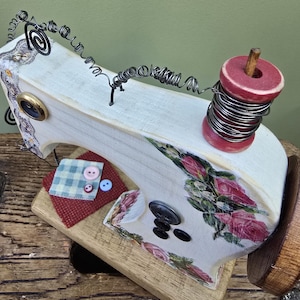 Wooden Sewing Machine Model. Miniature Sewing Machine Decoration. Love ...