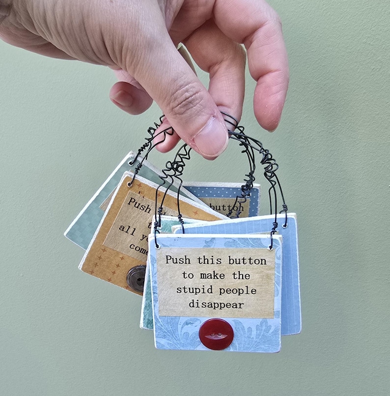 Small Hanging Wooden Sign /plaque. Magic Button. Novelty Funny Gift ...