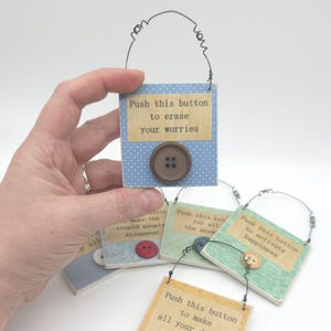 Small Hanging Wooden Sign /plaque. Magic Button. Novelty Funny Gift ...